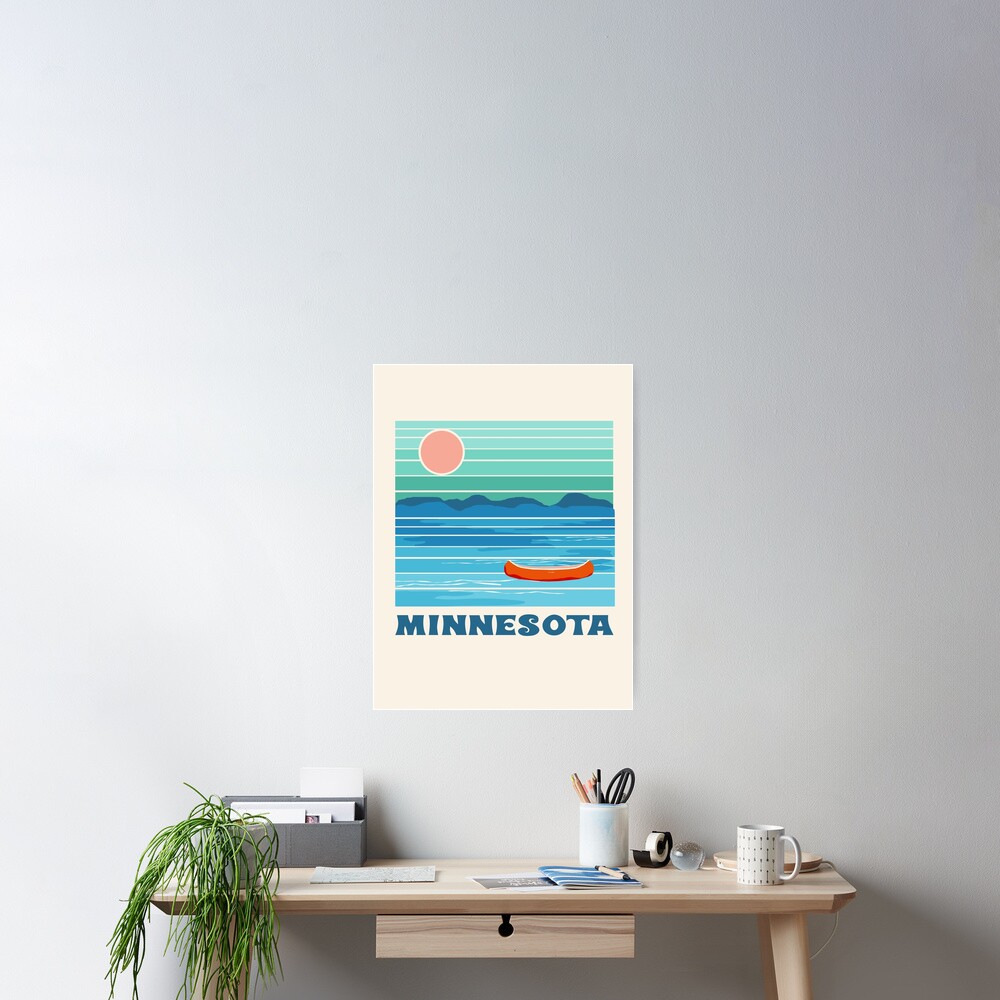 "Minnesota travel poster retro vibes 1970's style throwback retro art ...
