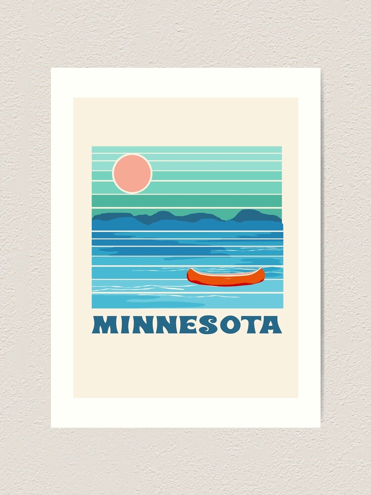 "Minnesota travel poster retro vibes 1970's style throwback retro art ...