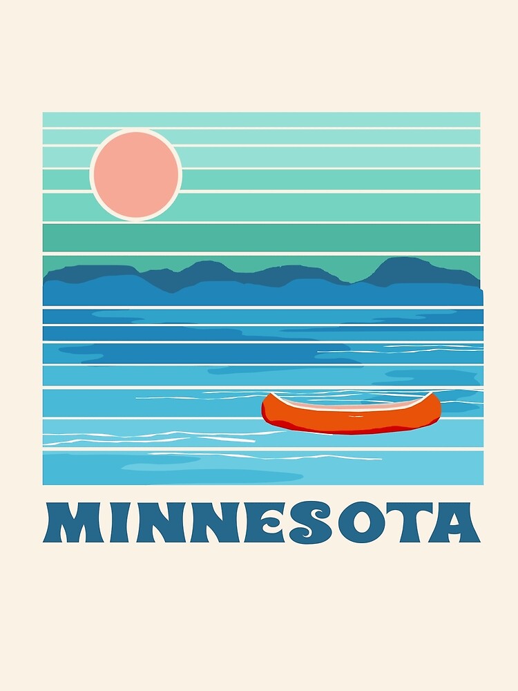"Minnesota travel poster retro vibes 1970's style throwback retro art ...