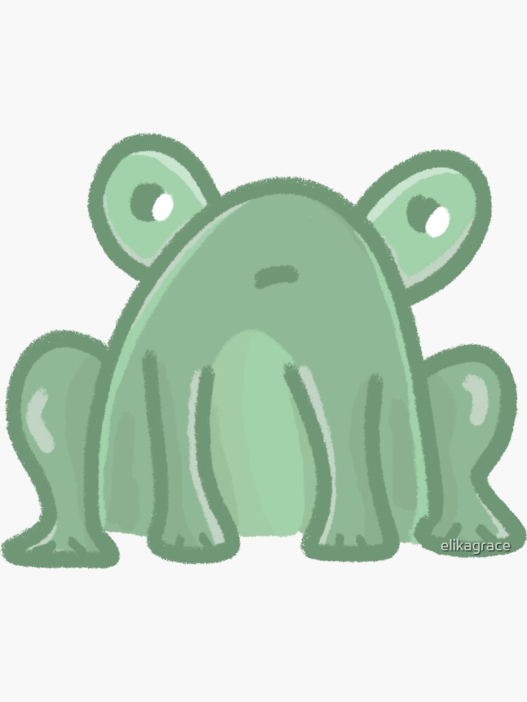 "Froggo Frog " Sticker for Sale by elikagrace | Redbubble