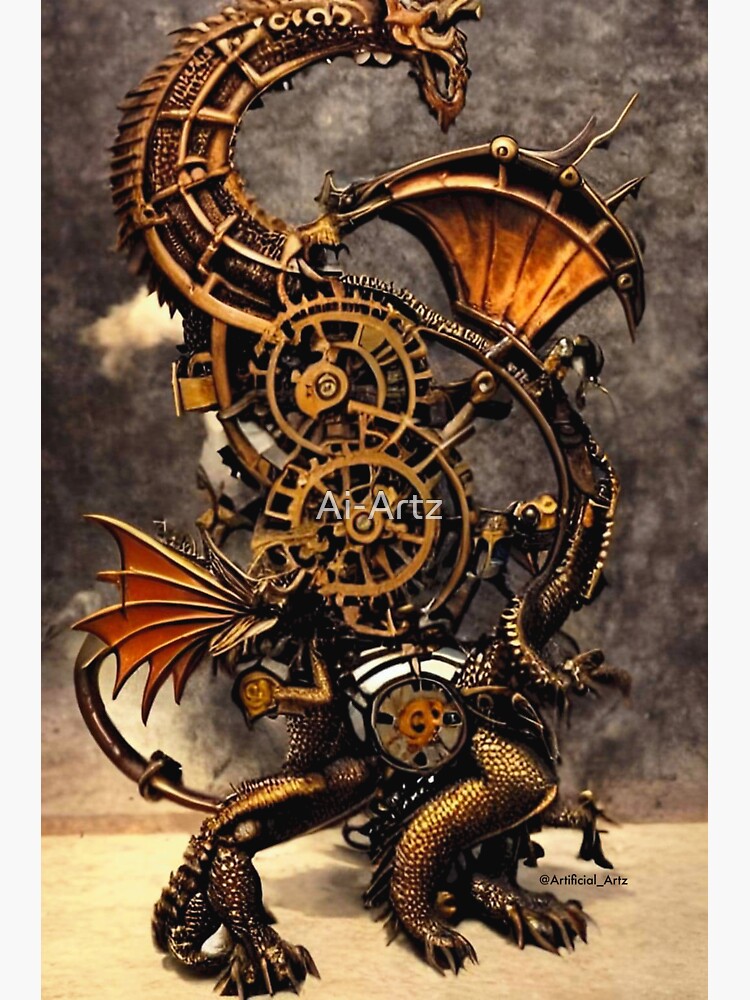 "Walking Dragon Machine (Steam Punk Dragon)" Sticker for Sale by Ai ...