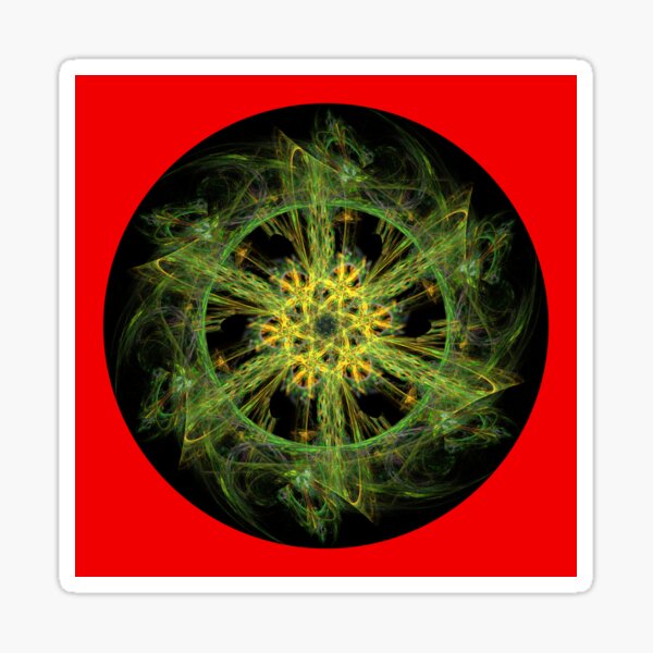 "Sacred Geometry Abstract Hexagon Swirl Black Light Friendly Green ...