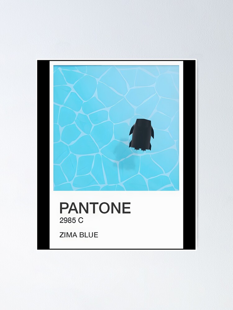 "Pantone - Zima Blue Classic " Poster for Sale by beckhtangmot | Redbubble