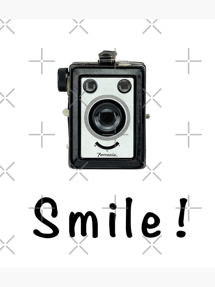 "Old Box Camera Smiley Happy Face" Poster for Sale by vintage-designs ...