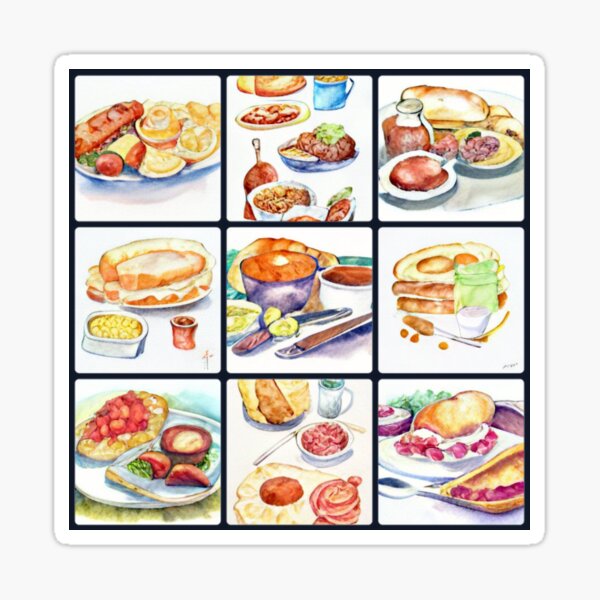 "Southern Food Pack - Heritage Traditional Food Delicacies Art" Sticker ...