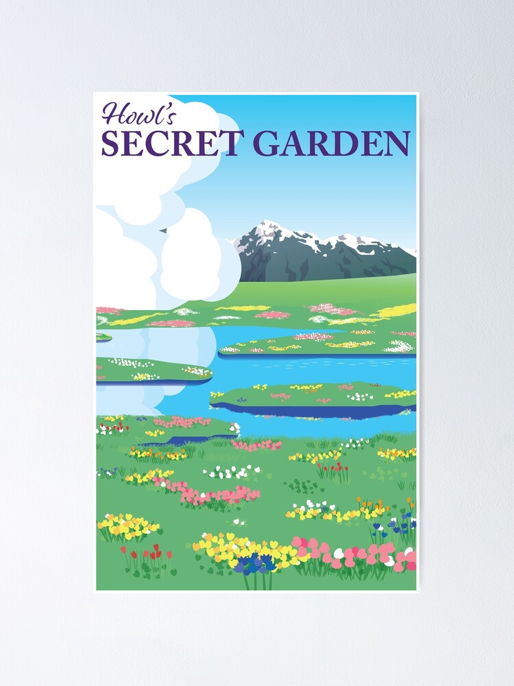 "Howl's Secret Garden- Howl's Moving Castle Scenery" Poster for Sale by ...
