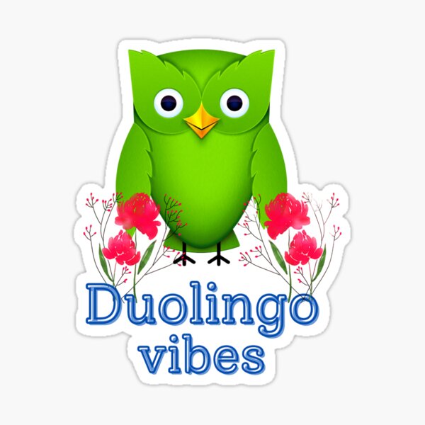 "Duolingo Vibes, Duolingo Vibes" Sticker for Sale by MyDesignvew ...