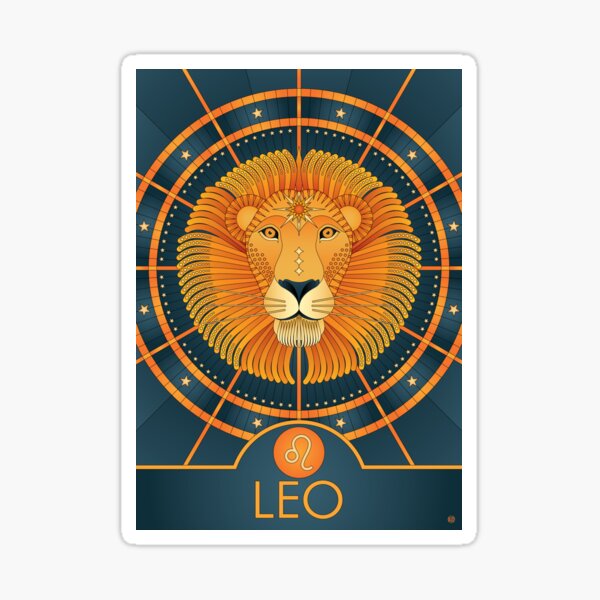 "Leo Zodiac Sign" Sticker for Sale by JouleDesign | Redbubble