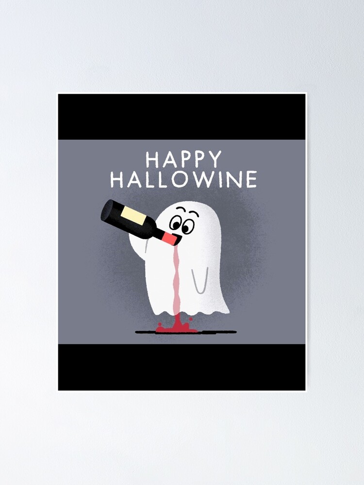 "Happy Hallowine - Halloween Funny, Trick or Treat, wine drinker ...
