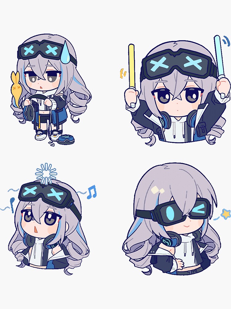 "Chibi Bronya" Sticker for Sale by pilousette | Redbubble