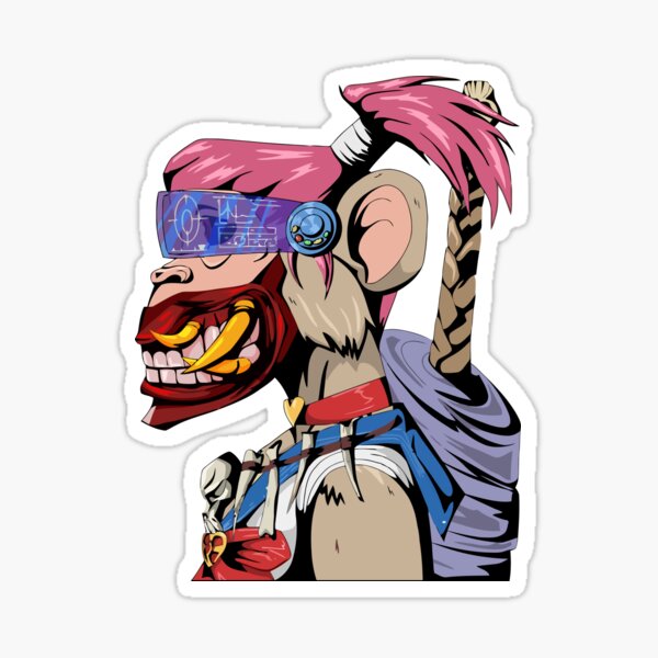 "Monkey" Sticker for Sale by jyotika3737 | Redbubble