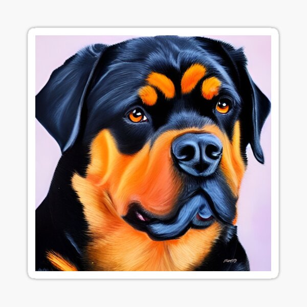"rottweiler" Sticker for Sale by Domi2410 | Redbubble