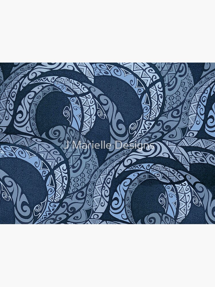 "Hawaiian Traditional Ocean Blue Tapa" Sticker for Sale by JMarielle ...