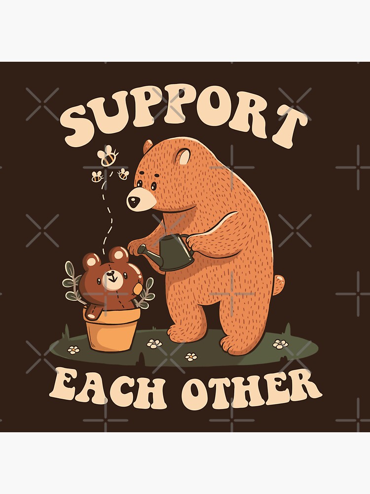 "Support Each Other Lovely Bears by Tobe Fonseca" Sticker for Sale by ...