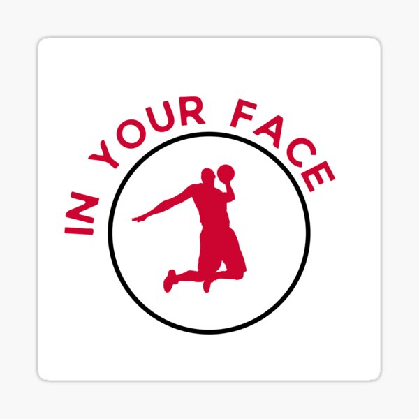 "In your face" Sticker for Sale by maestro971 | Redbubble