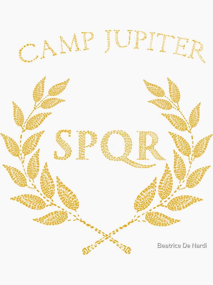 "Camp Jupiter embroidery " Sticker for Sale by TriceBooks | Redbubble