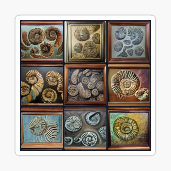 "Fossils Pack " Sticker for Sale by CinderPress | Redbubble