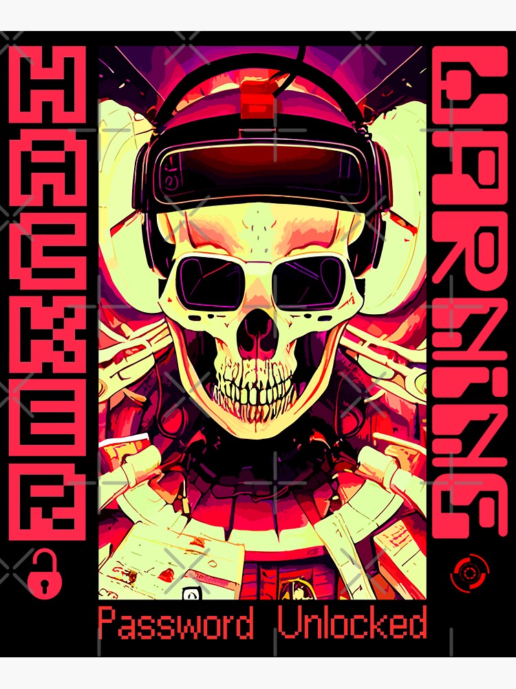 "Hacker Password Unlocked" Sticker for Sale by DistortedBrain | Redbubble