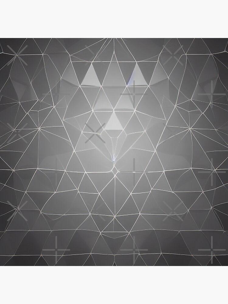 "Grey Shards in Unique Polygonal Art" Sticker for Sale by Evolvity ...