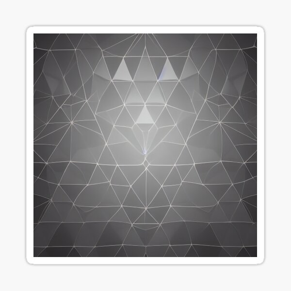 "Grey Shards in Unique Polygonal Art" Sticker for Sale by Evolvity ...