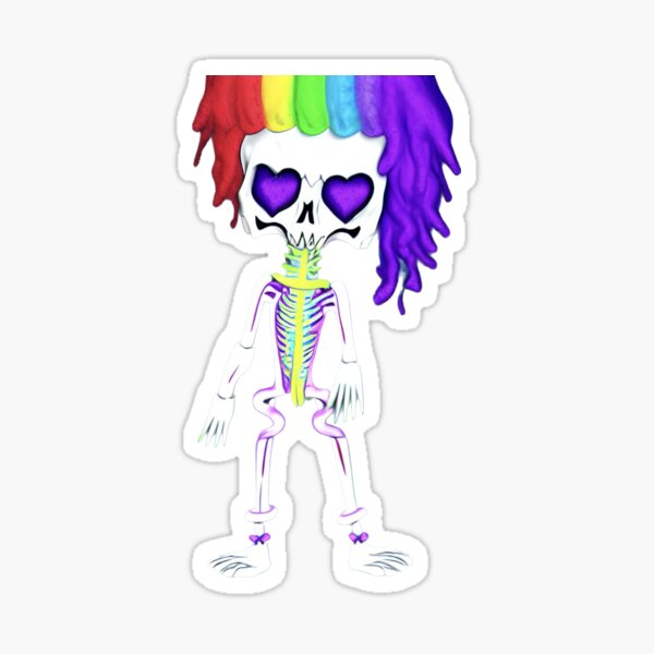 "Rainbow Skeleton " Sticker for Sale by Skelefun | Redbubble