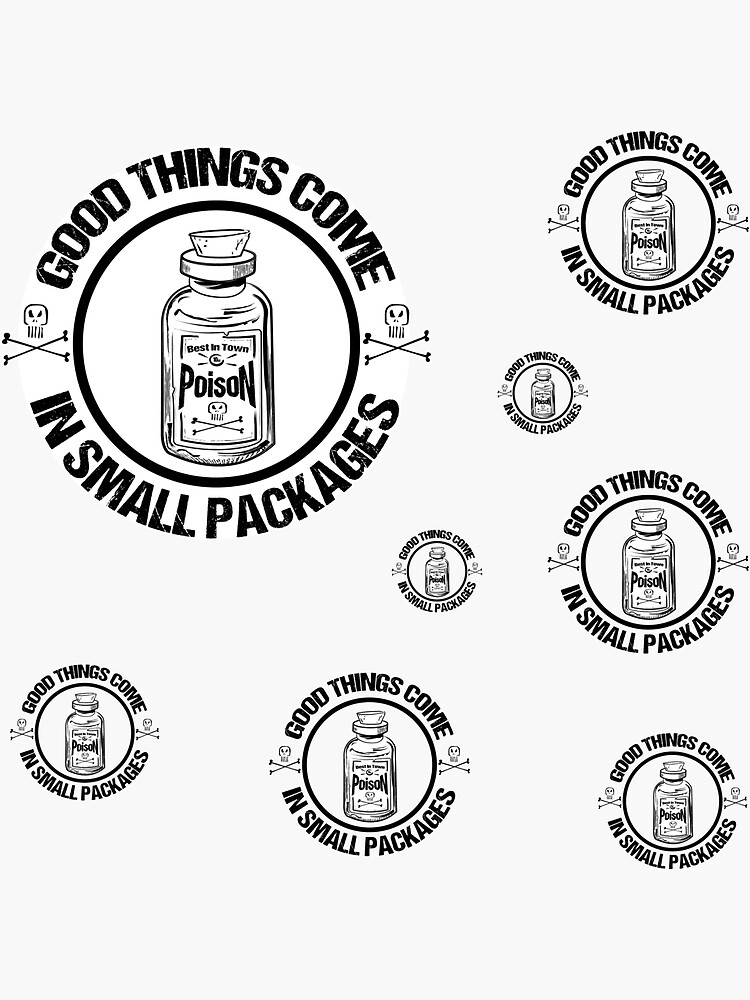 "Good things Come In Small Packages" Sticker for Sale by SimonSay ...