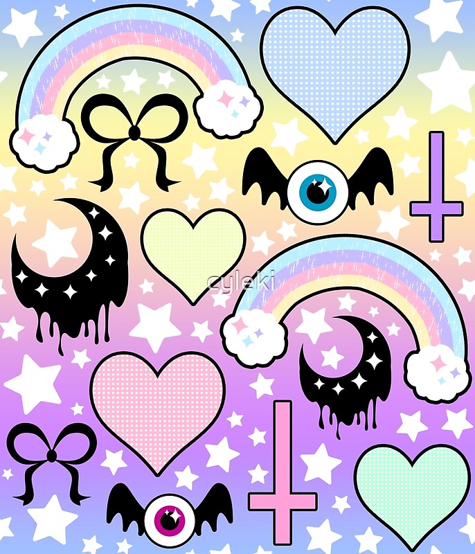 "Pastel Goth Collage" by cyleki | Redbubble