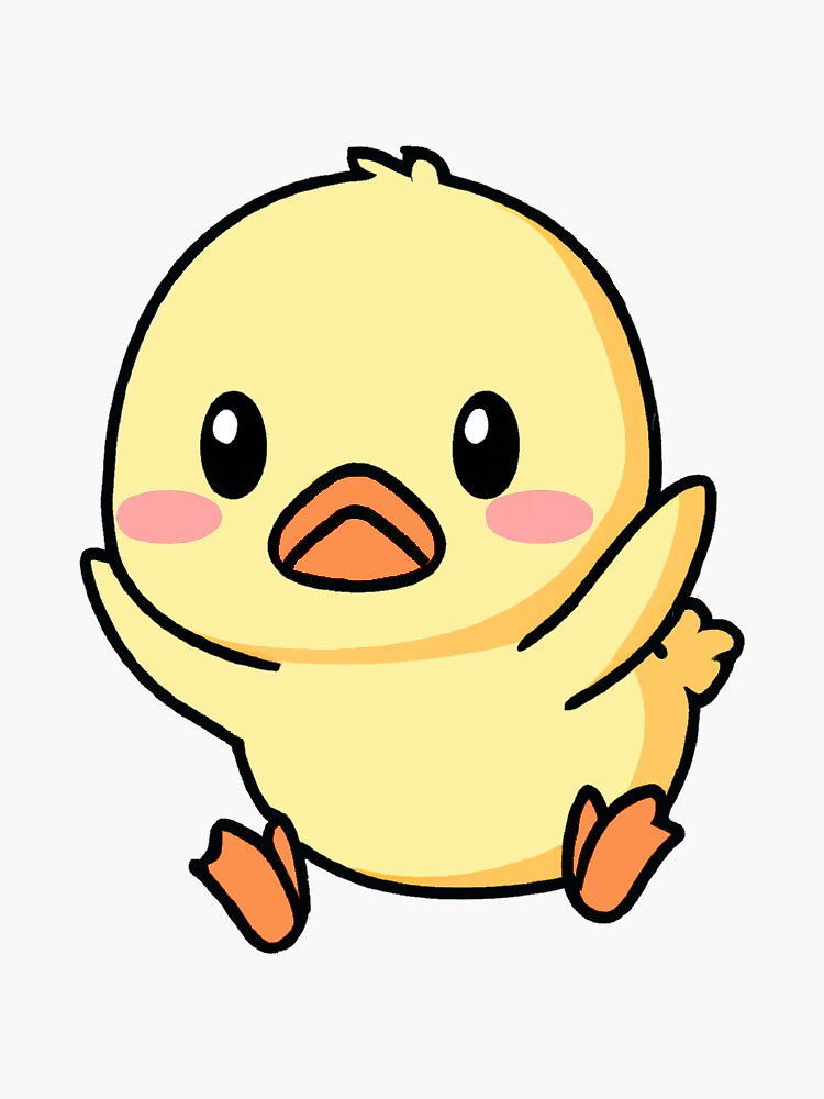 "Cute Kawaii Duck" Sticker for Sale by MagicKawaiiClub | Redbubble