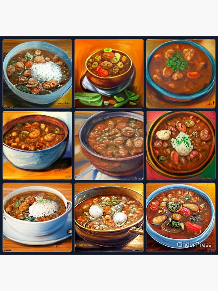 "Gumbo - Dish Food Pack " Sticker for Sale by CinderPress | Redbubble