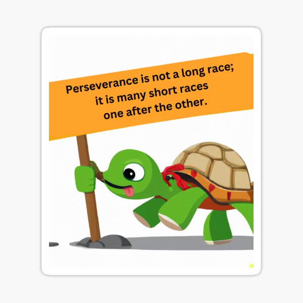 "The persistence and determination of the turtle" Sticker for Sale by ...