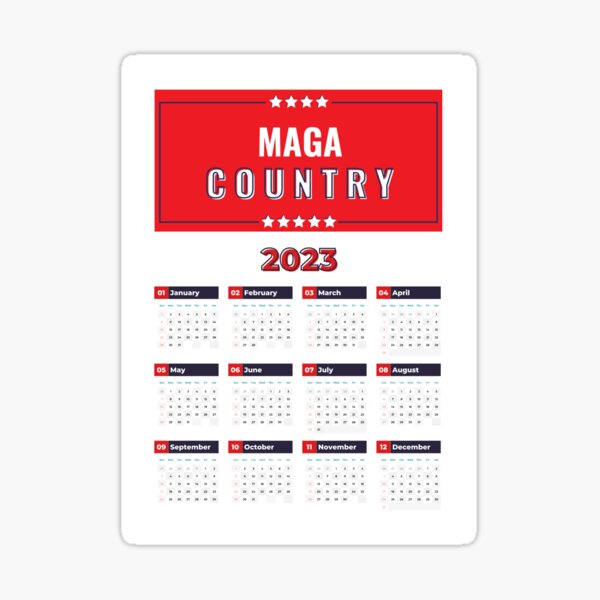 "Maga Country , 2023 calendar printable, 2023 printable calendar ...