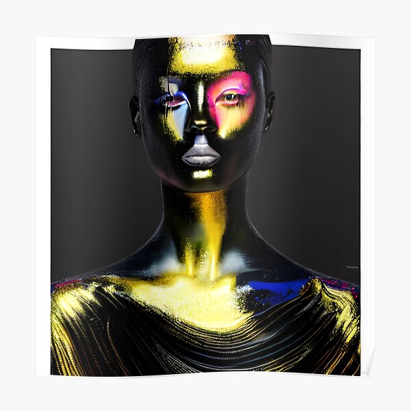 "Gold Girl Portrait" Poster for Sale by ArtisticVlad | Redbubble