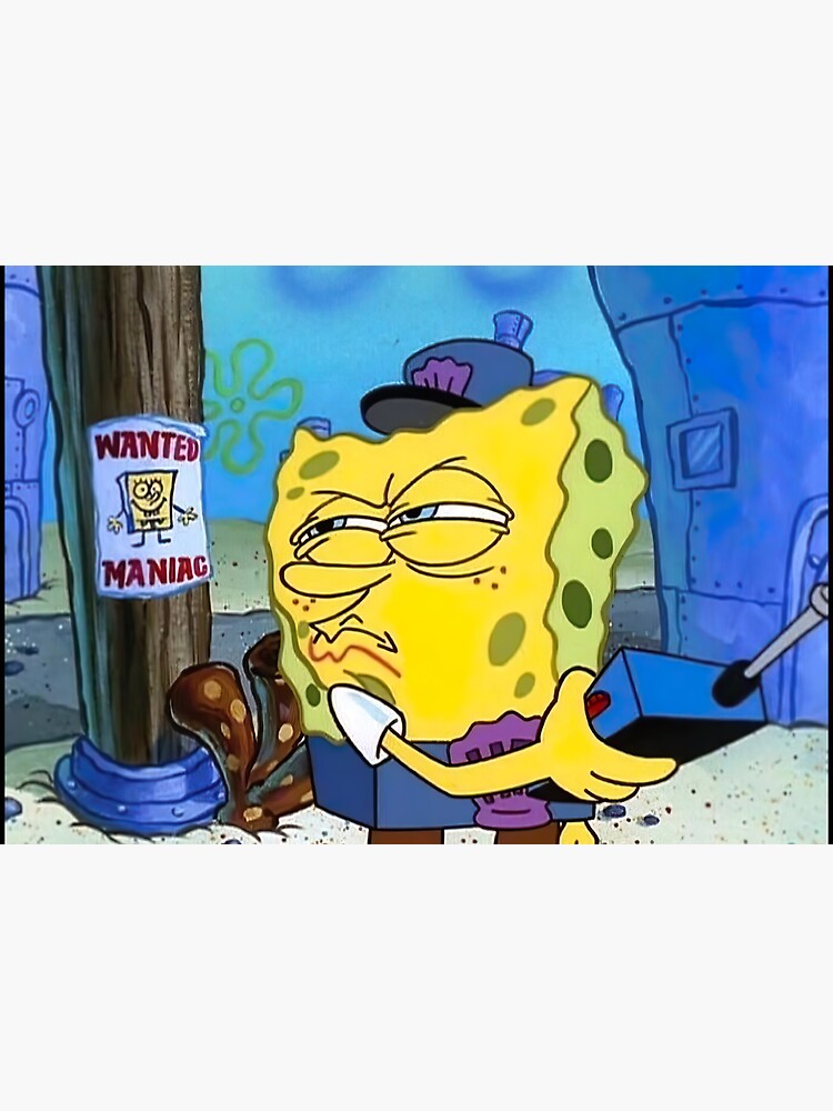 "Spongebob maniac" Sticker for Sale by Romiche22 | Redbubble