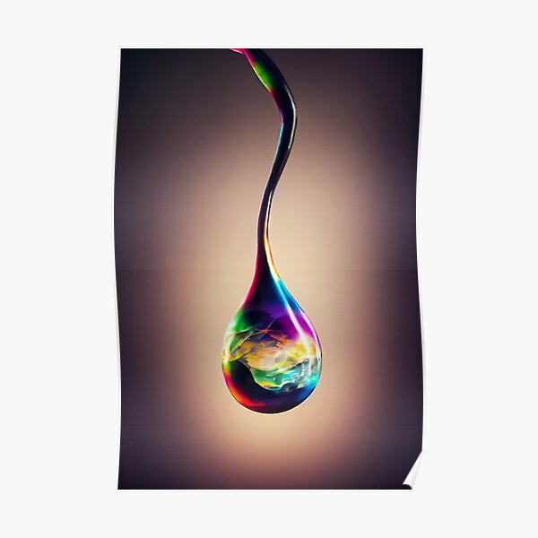 "Rainbow Droplet" Poster for Sale by TheAzureMage | Redbubble