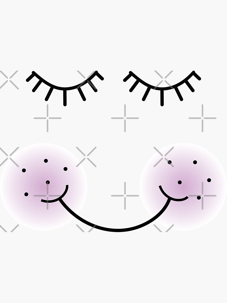 "Sweet cartoon sleeping face" Sticker for Sale by ShinySilverStar ...