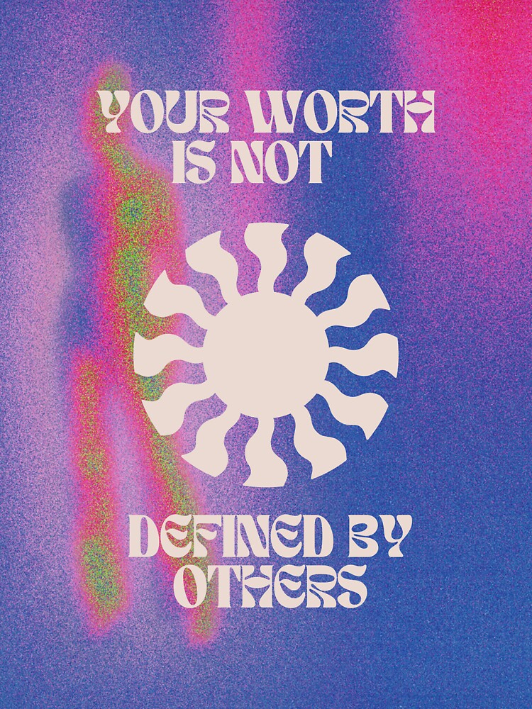 "Psychedelic Retro Static Print With Cute Quote" Sticker for Sale by ...