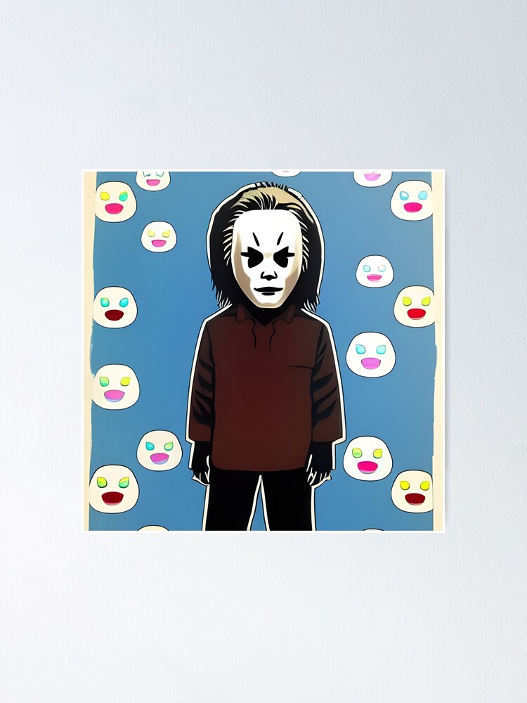 "Japanese Halloween III Cute Serial Killer Mask" Poster for Sale by ...