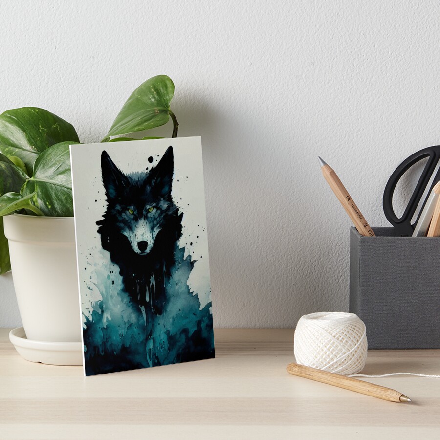"Wolf with an intimidating gaze" Art Board Print for Sale by r ...