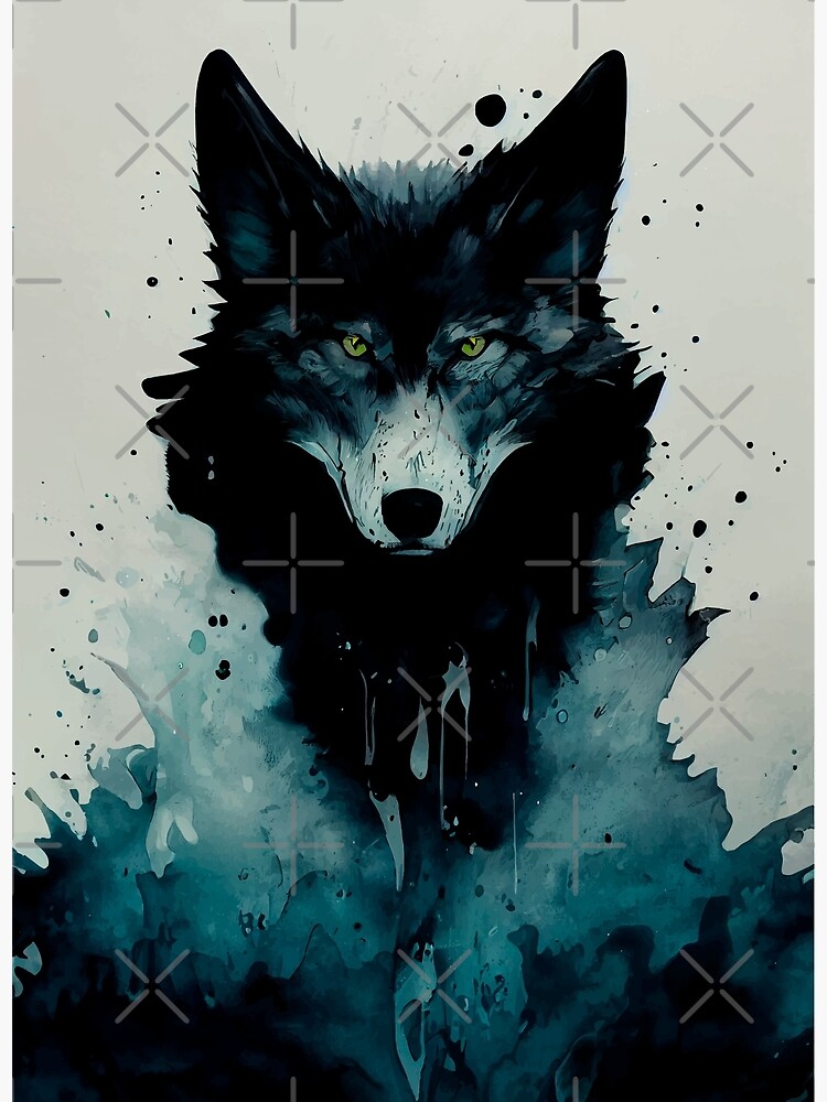 "Wolf with an intimidating gaze" Poster for Sale by r-evolution-art ...