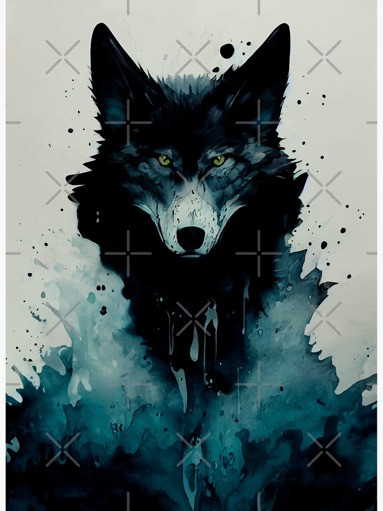 "Wolf with an intimidating gaze" Sticker for Sale by r-evolution-art ...