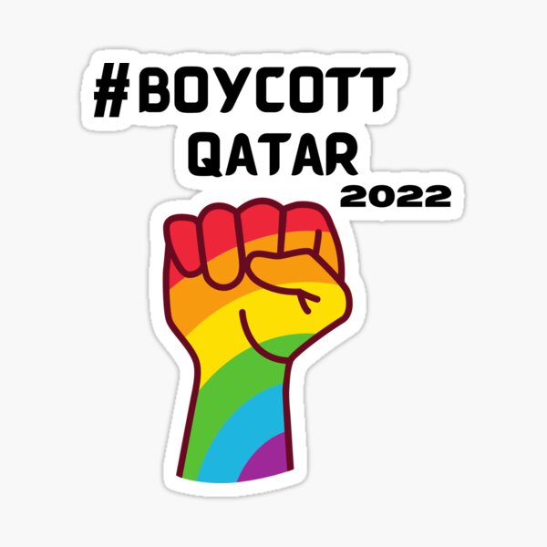 "Boycott Qatar" Sticker for Sale by illustriertes1 | Redbubble