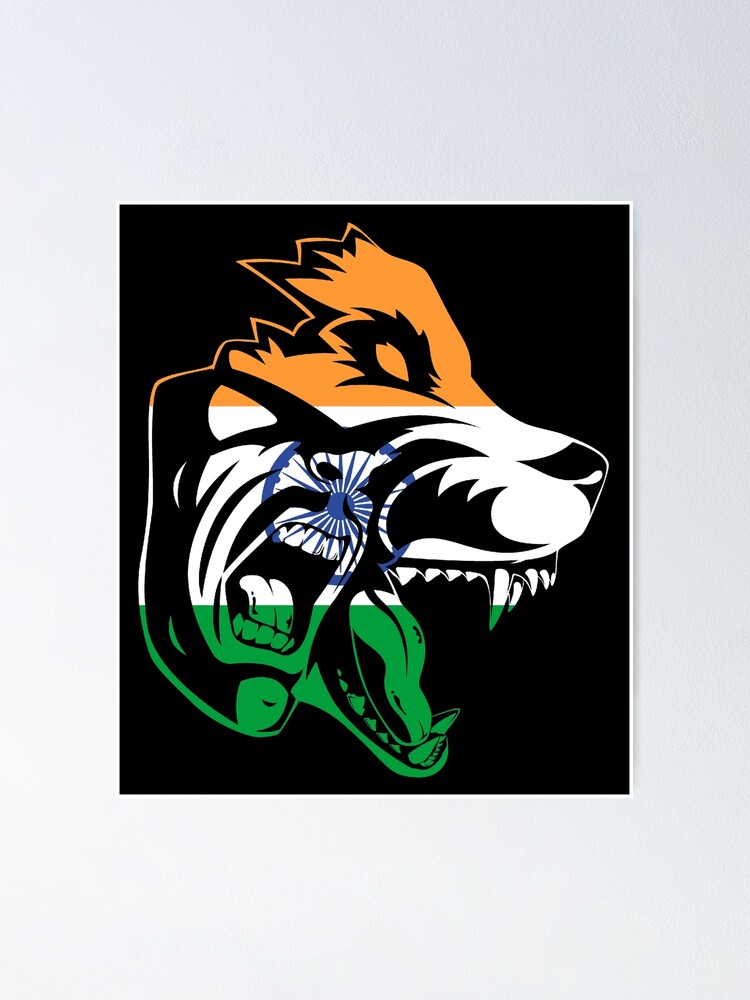"Indian Flag India Flag Werewolf Wolf Sport Gym Fitness" Poster for ...