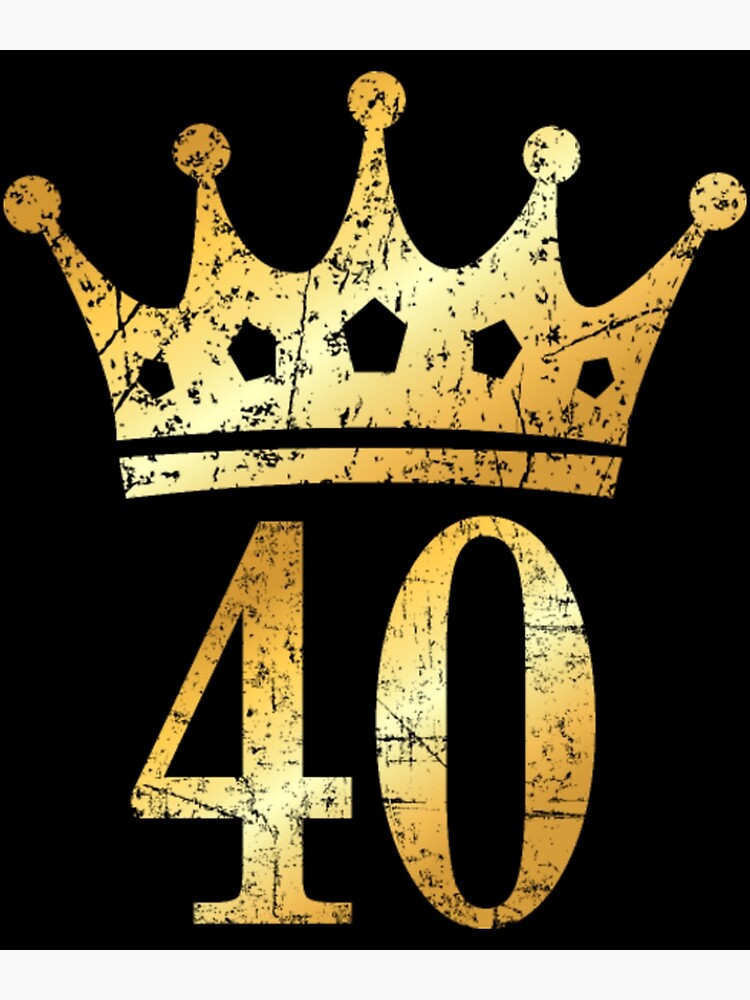 Póster «40 cumpleaños corona número 40 (dorado-amarillo)» de eythsintaa ...