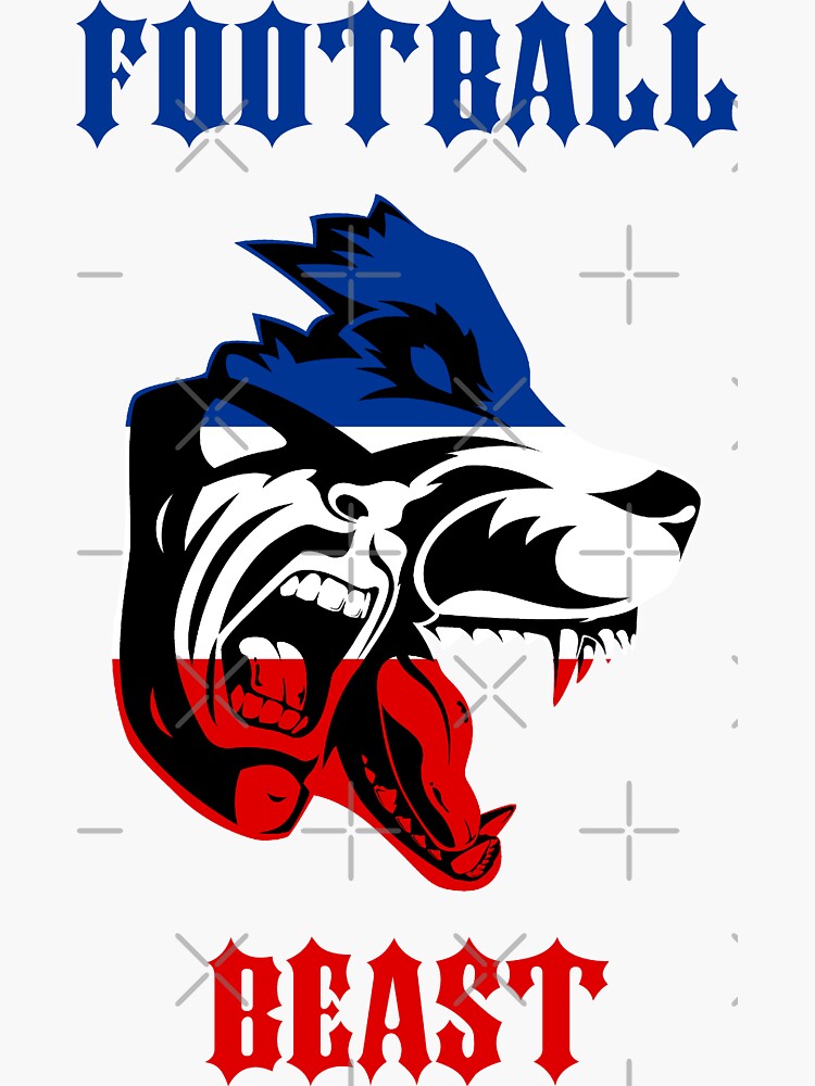 "Football Pan Slavic Flag Soccer Sport Beast Werewolf Wolf " Sticker ...