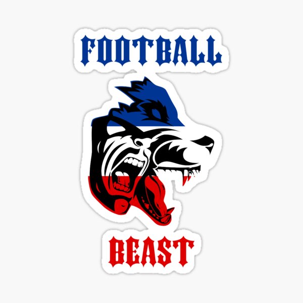 "Football Pan Slavic Flag Soccer Sport Beast Werewolf Wolf " Sticker ...