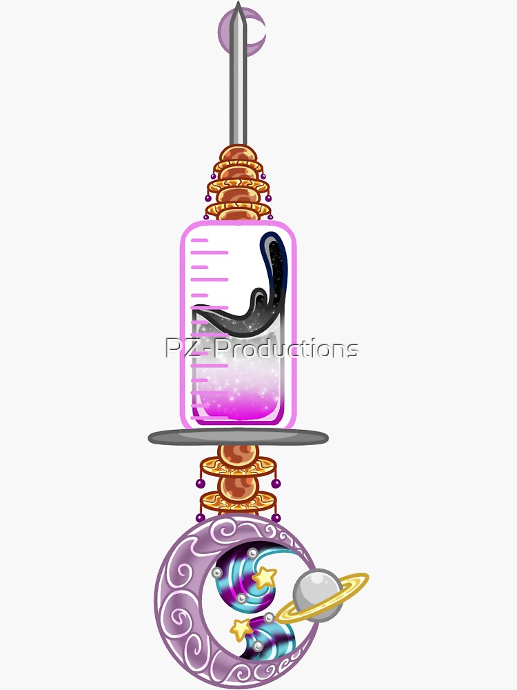 "Ace Moon Syringe" Sticker for Sale by PZ-Productions | Redbubble