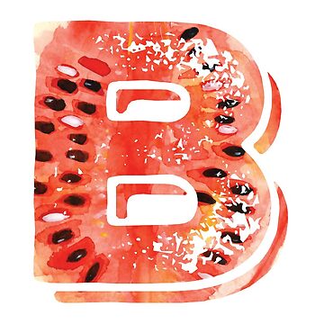 "Letter B Watermelon" Sticker for Sale by chelsearodo | Redbubble