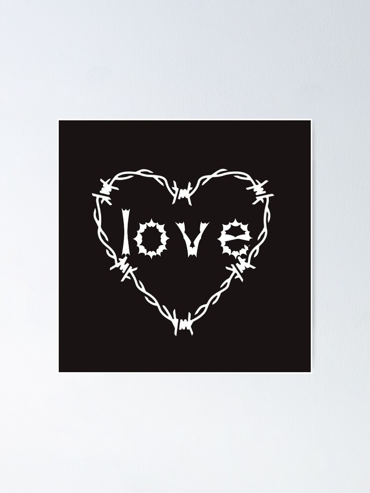 "Barbed Wire Heart Goth,Barb Wire Heart Black Gothic&Goth Girl" Poster ...