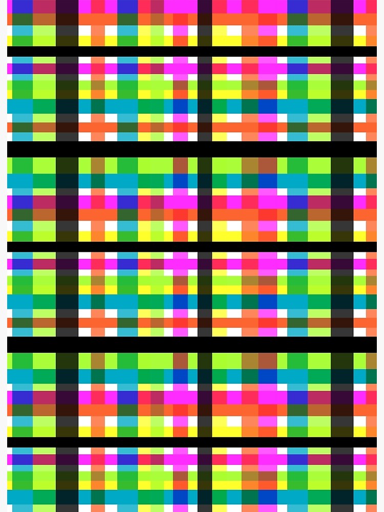 "Neon Plaid " Poster for Sale by AubrieBea | Redbubble