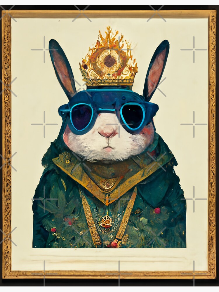 "King Bun Bun" Sticker for Sale by Alienchild | Redbubble